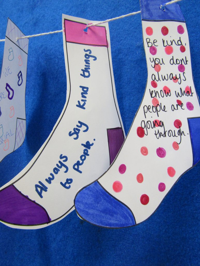 Students say "No" to bullying by wearing Odd Socks - South Somerset Partnership School